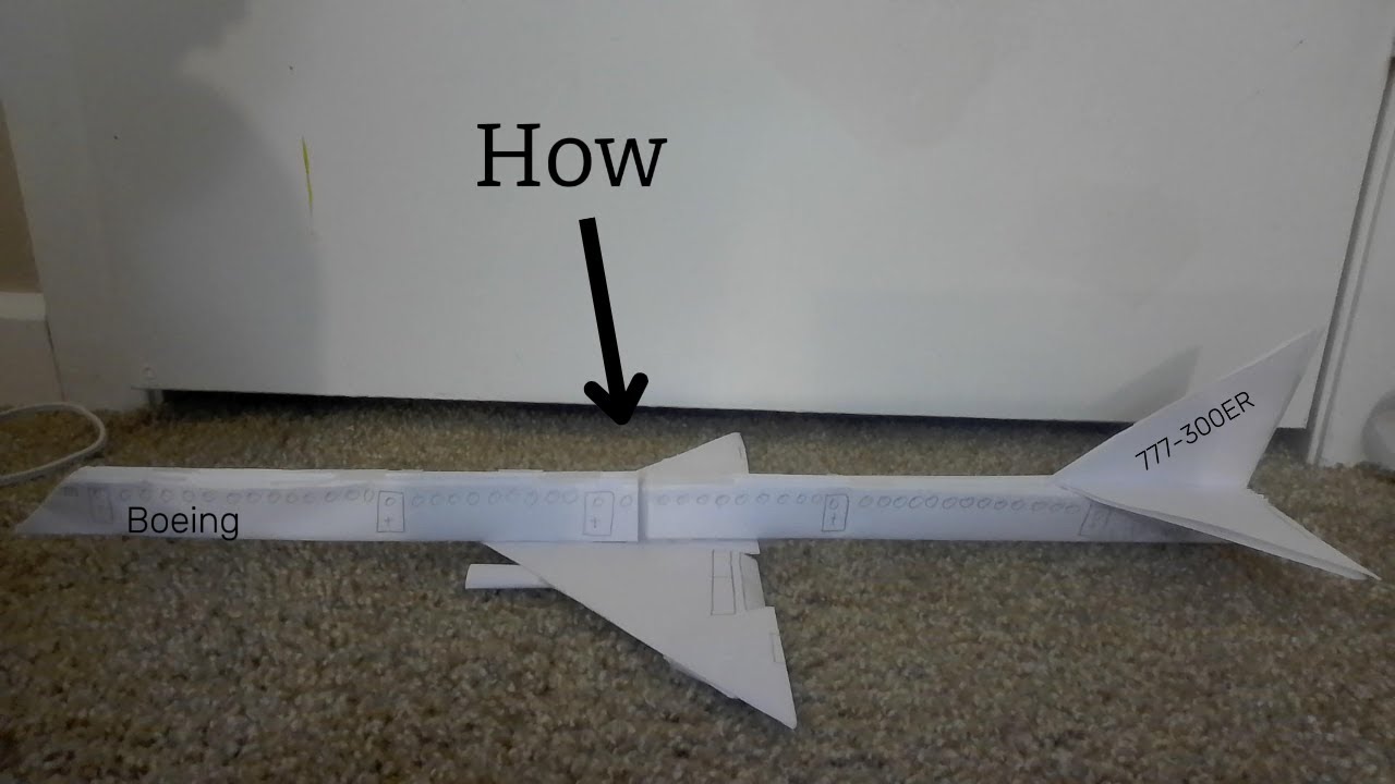 How to make a paper Boeing 777-300ER - YouTube