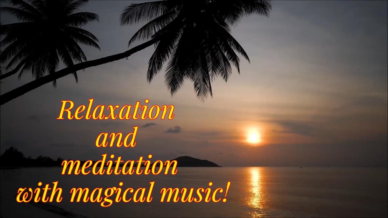 Magical meditation at sunset: relaxation and peace with soothing music ...