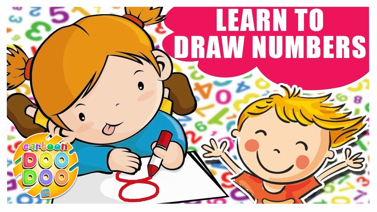 How to Draw Numbers from 0-10 | Educational Videos for Kids | Cartoon ...