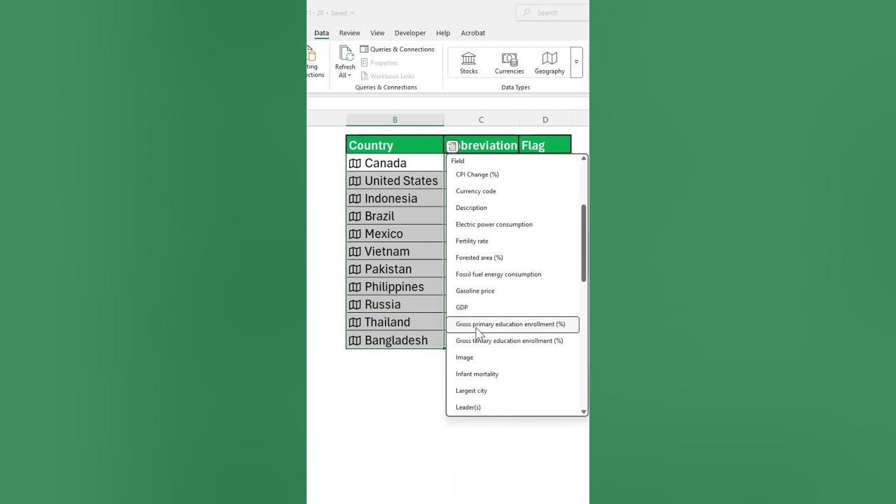 How to add Country Flags 🌍 in Excel 📅 without inserting images! #Excel #ExcelTips #ExcelTricks ...