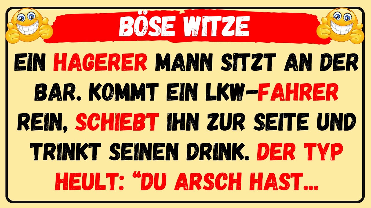 🤣 BESTER WITZ DES TAGES! - Ein schmaler Typ sitzt an der Bar, als ein ...