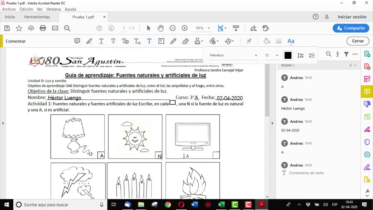 Escribir en el PDF con Adobe Acrobat Reader - YouTube