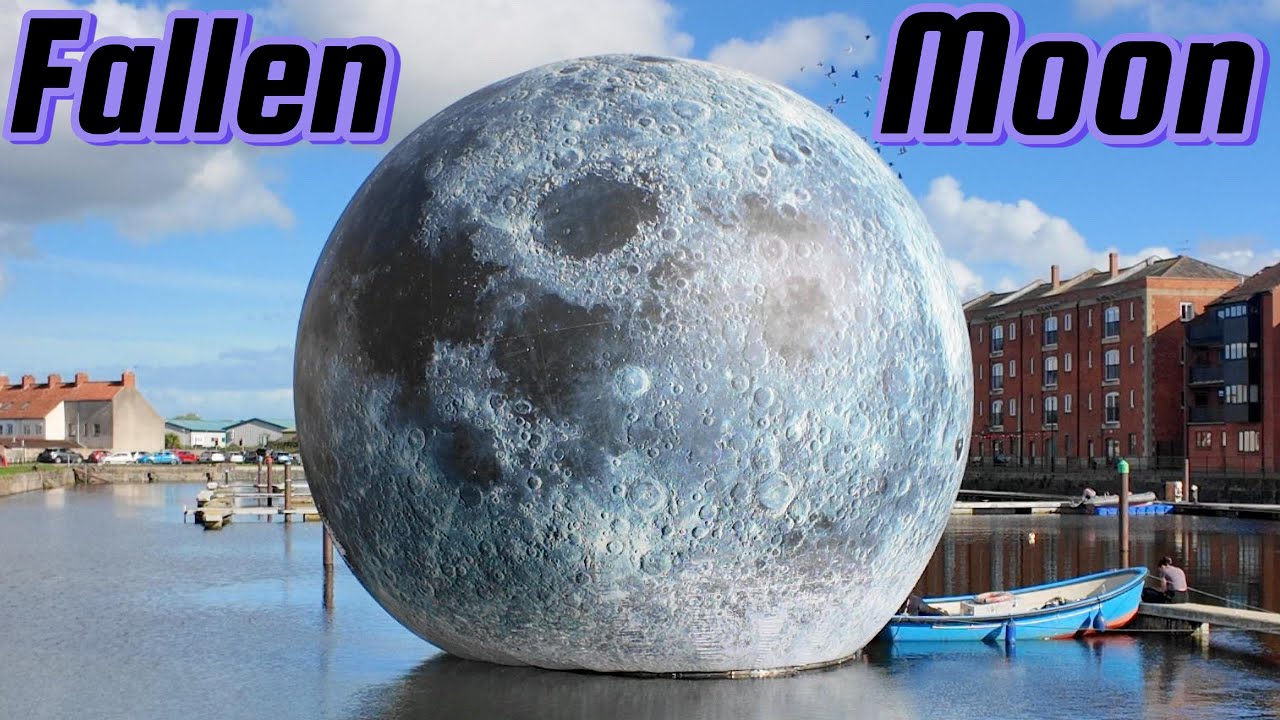 Fallen Moon Touring Artwork Luke Jerram Bridgewater Docks River Parrett ...