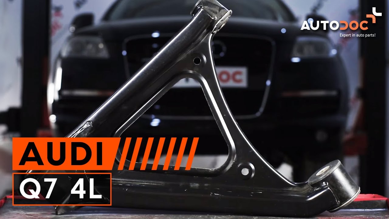 How to change rear lower control arm Audi Q7 4L TUTORIAL | AUTODOC ...