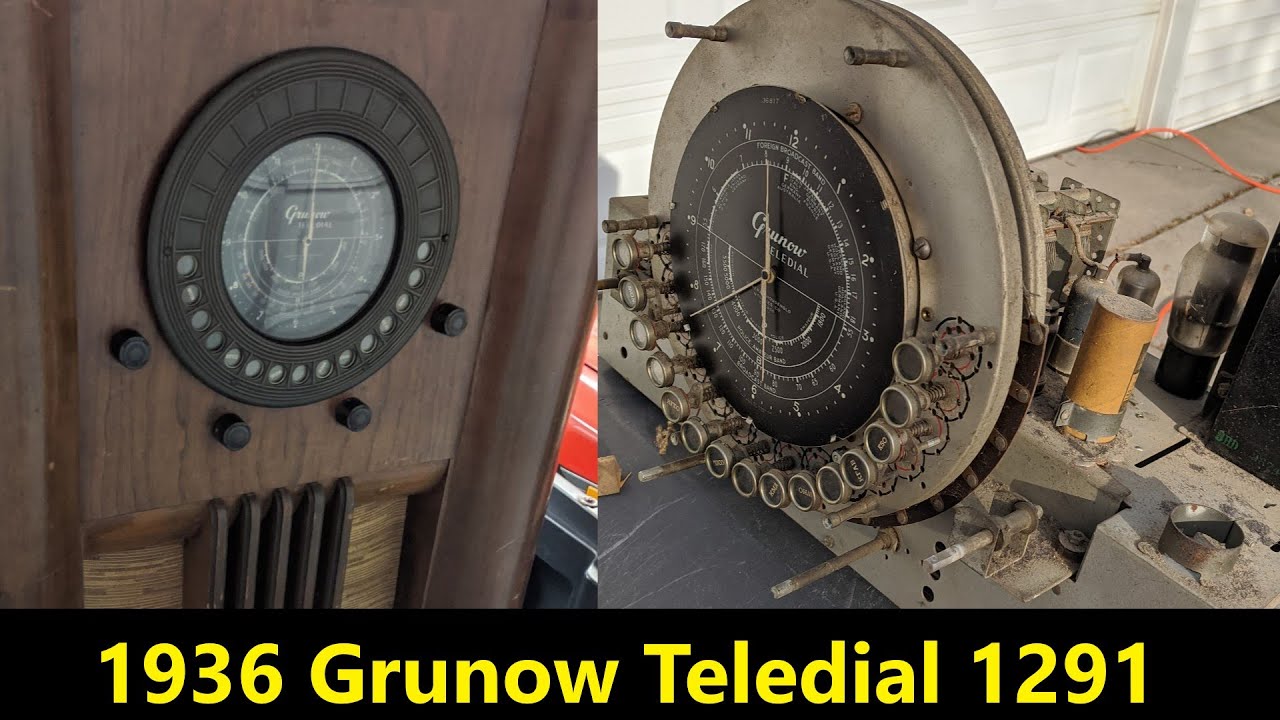 Restoration - Grunow Teledial 1291 Tube Radio Pt1 - YouTube