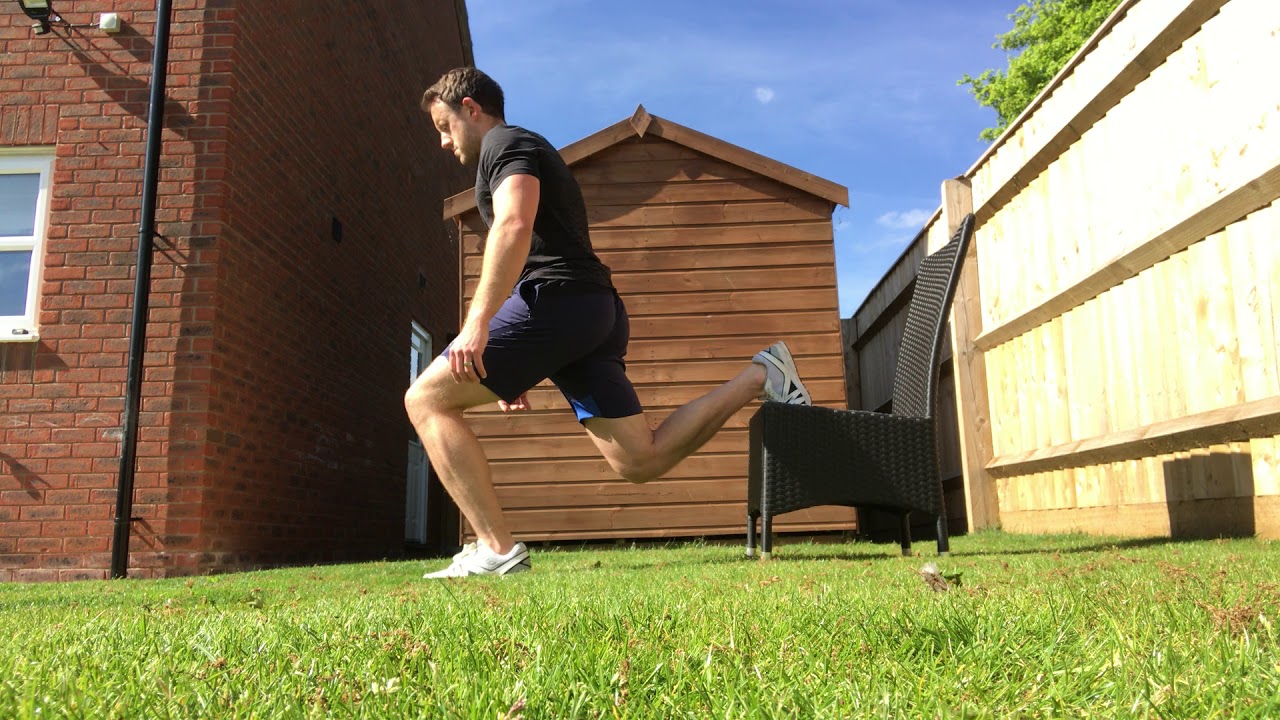 SL RFE continuous slow squat (bodyweight) - YouTube