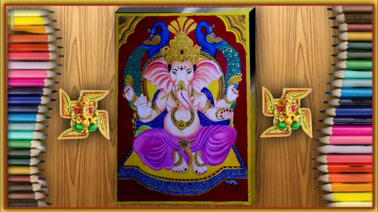 Ganesh Chaturthi Drawing | How to Draw Ganpati | Ganesh Chaturti ...