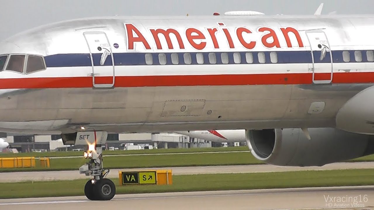 American Airlines Boeing 757 Old Livery 23L Take Off at Manchester ...