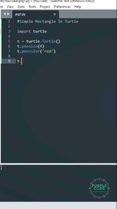 Learn Python Turtle Drawing Rectangles Made Easy Purplecode404 Python