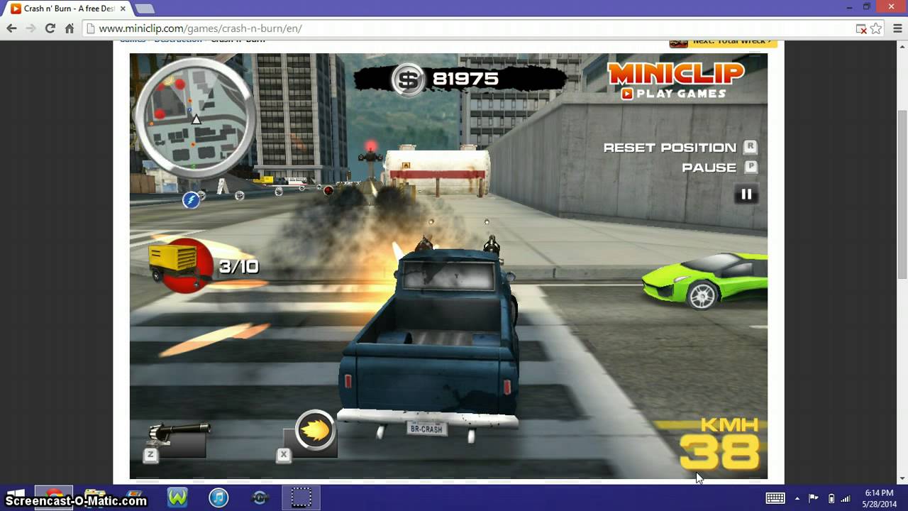 Miniclip - Crash n' Burn Part 1 - YouTube