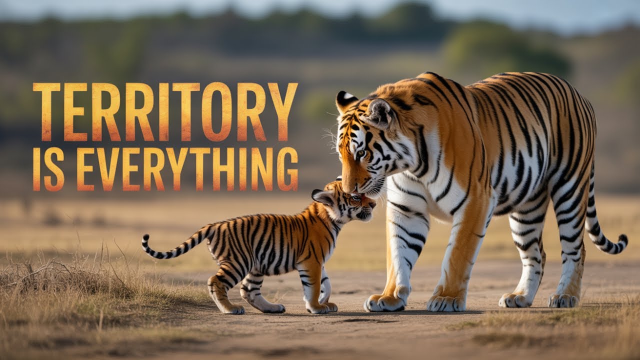 Black tiger attacks a tiger cub; the deadly battle between two giants ...