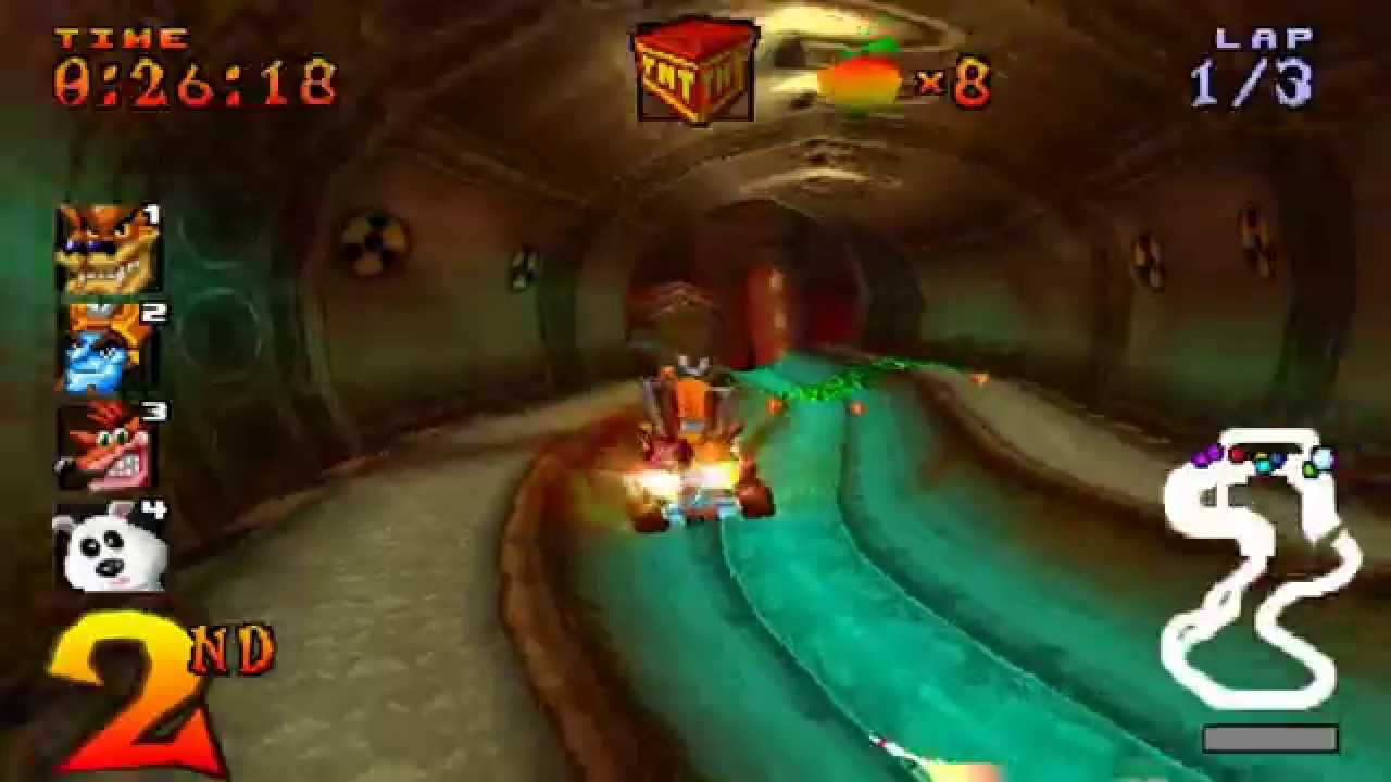 CTR Crash Team Racing - Sewer Speedway - N. Tropy (Arcade) PS1 - YouTube