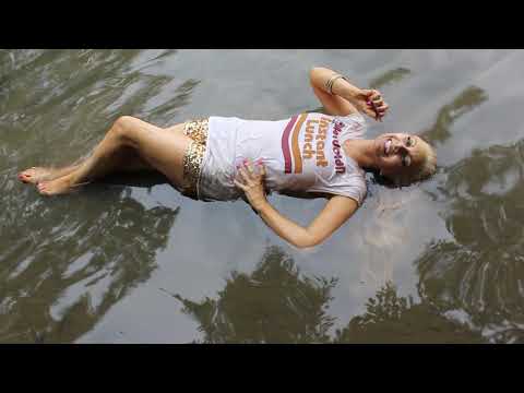 Luna Wet T-Shirt Smoking in the River