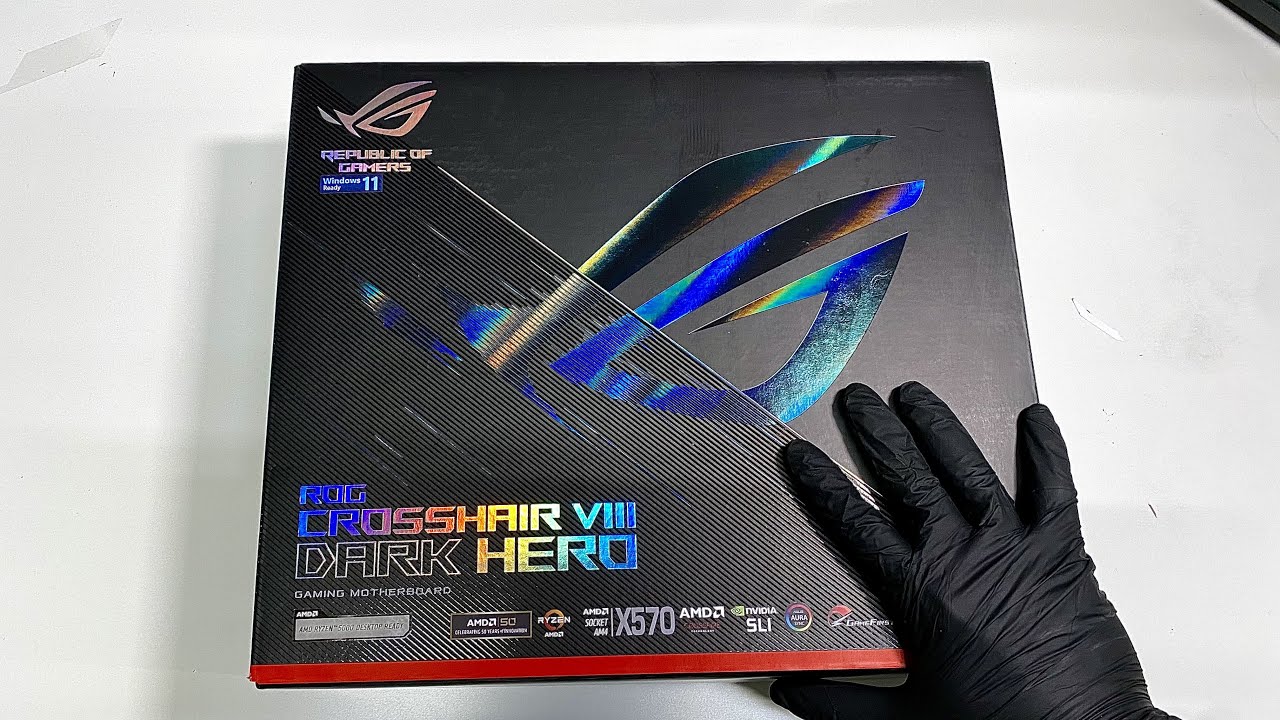 Asus ROG Crosshair VIII Dark Hero Motherboard (Unboxing) ! - YouTube