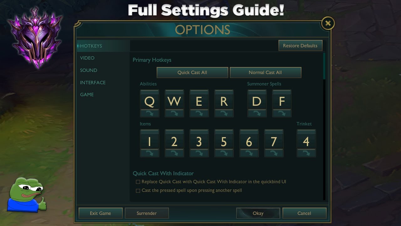 My Exact Settings as a Master Tier Player - YouTube