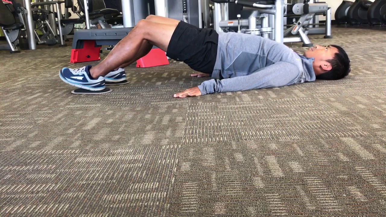 Slider Hamstring curls - YouTube