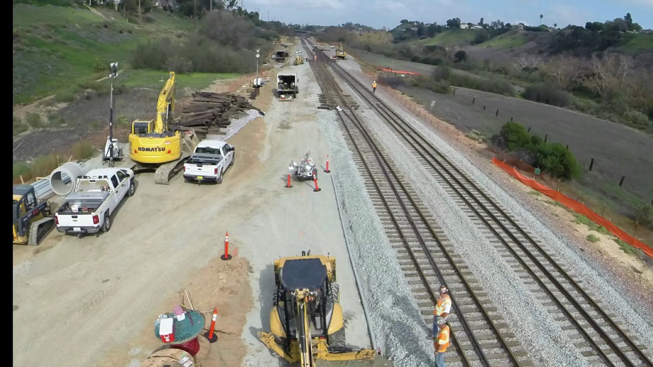 Railroad Crossover Construction - YouTube