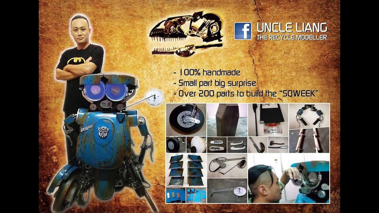Batman Transformer by Uncle Liang (Recycle Modeller) - YouTube
