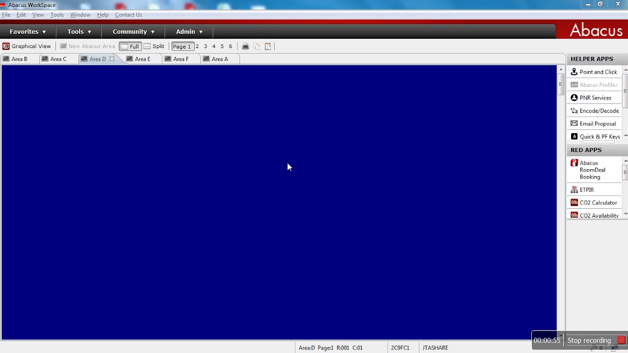 Abacus/Sabre WorkSpace Emulator Screen - YouTube