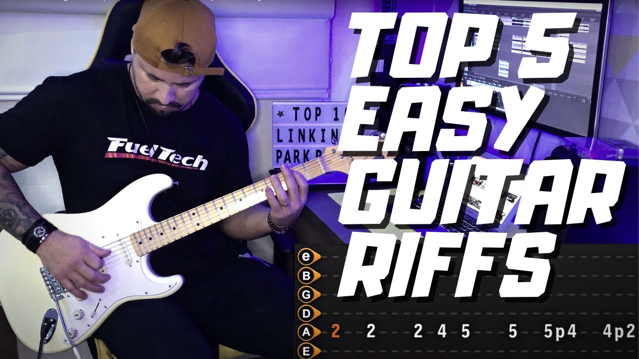 Top 5 Easy Guitar Riffs Every Beginner Should Learn TODAY - With Tabs ...