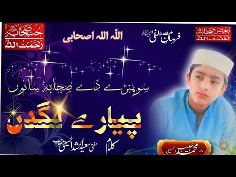 New Punjabi manqbet|سوہنڑے دے صحابہ سانو پیارے لگدن |Shan e Shaba|Hafiz Muhammad Khubaib - YouTube