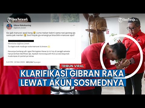 Klarifikasi Gibran Lewat Twitter, Balas Cuitan Akui Dirinya Bocil Hanya Makan Bakmi dengan Menhan