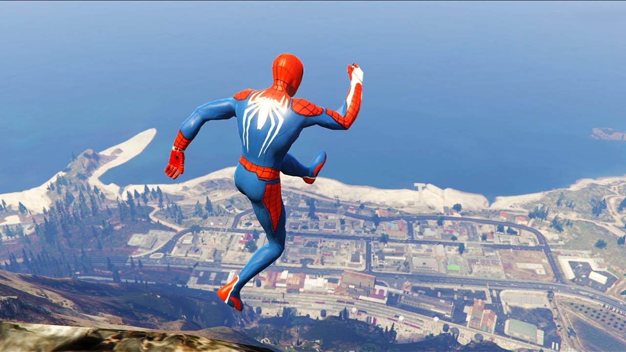 GTA V Spider Man Falling off Highest Buildings & Ragdoll Fails | GTA V ...