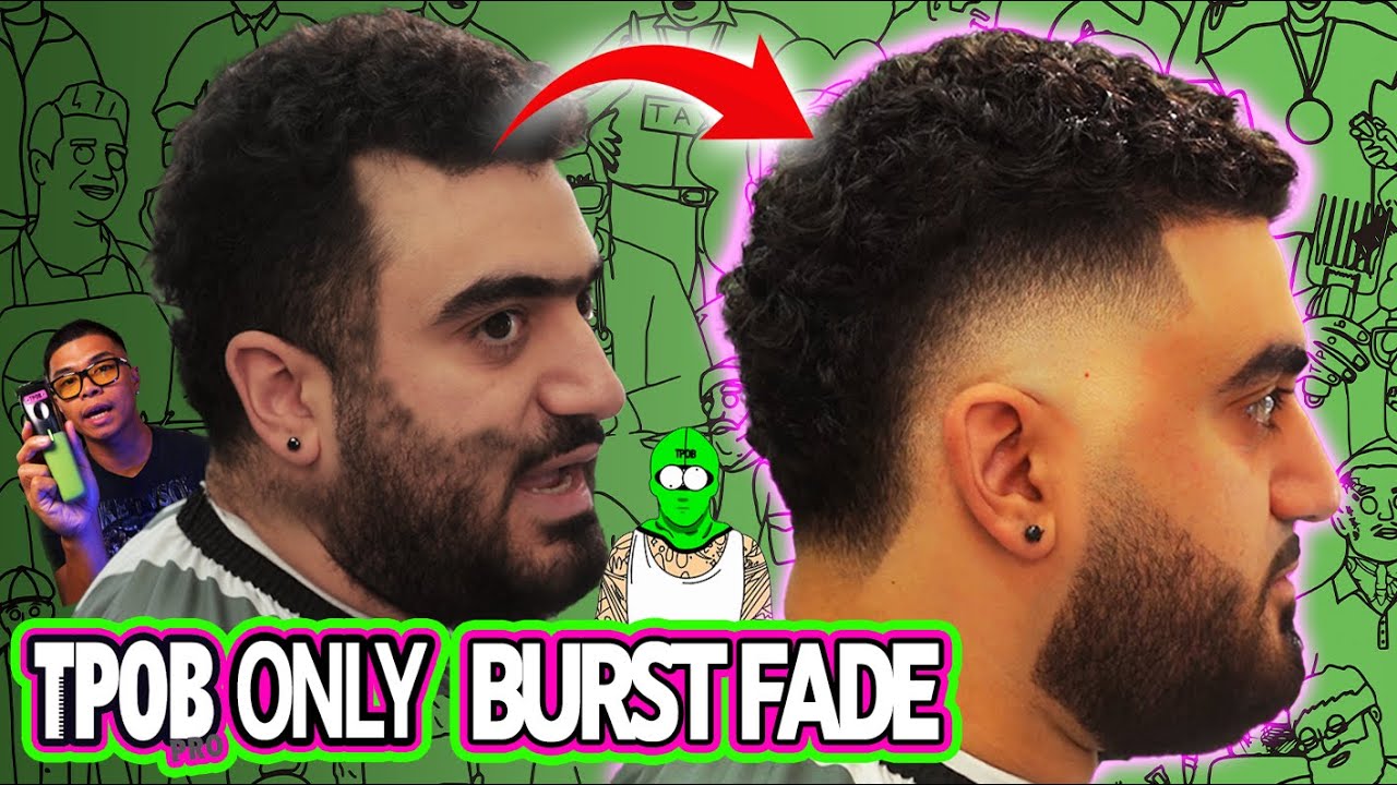 BURST FADE TUTORIAL WITH ONLY TPOB TOOLS @THEPISSEDOFFBARBER - YouTube