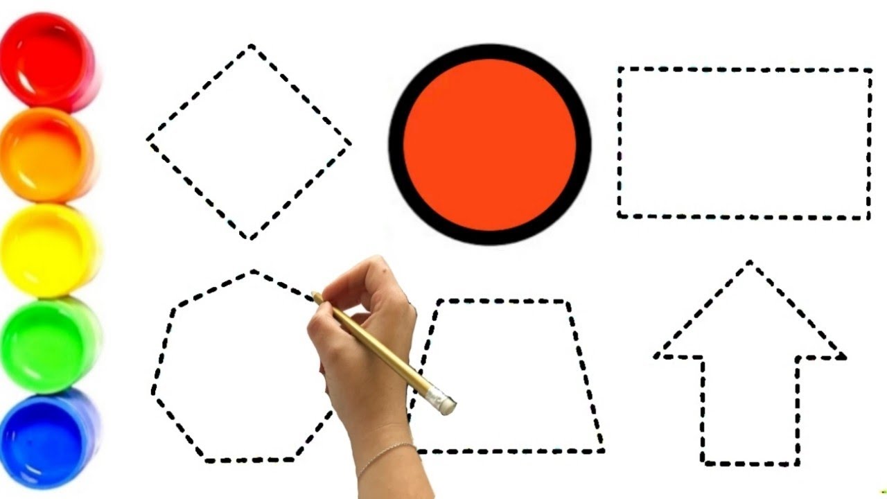 Easy shapes drawing, Shapes learning video, Educational video, Shapes ...
