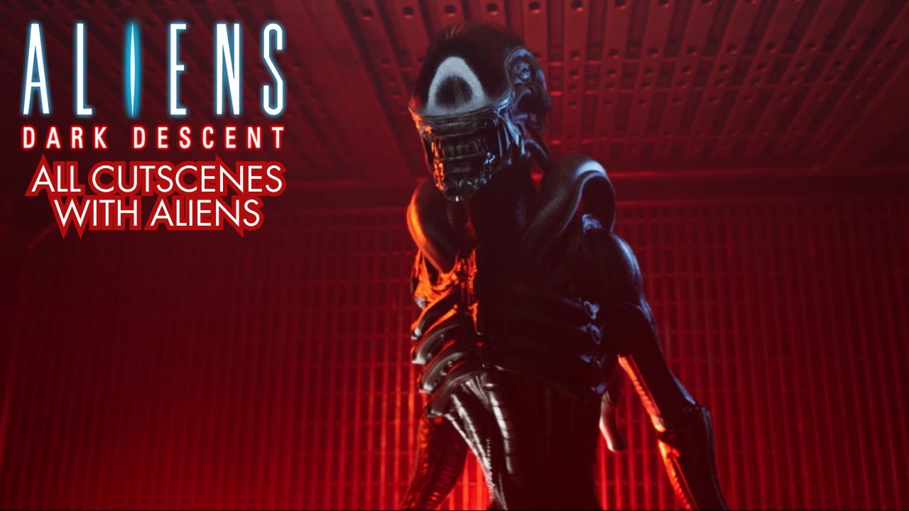 Aliens Dark Descent - All Cutscenes with Aliens - YouTube