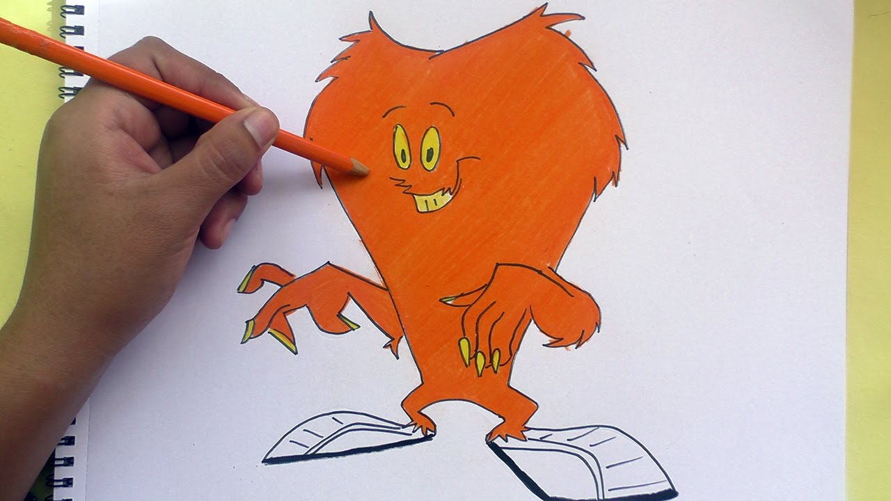 Dibujando y coloreando a Gossamer (Looney Tunes)- Drawing and coloring ...