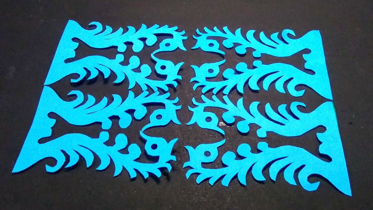 Easy Paper cut design | simple paper craft design | #papercuttingart ...