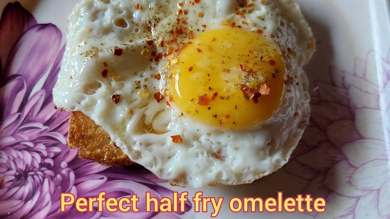 Perfect half fry omelette || how to make half fry - YouTube