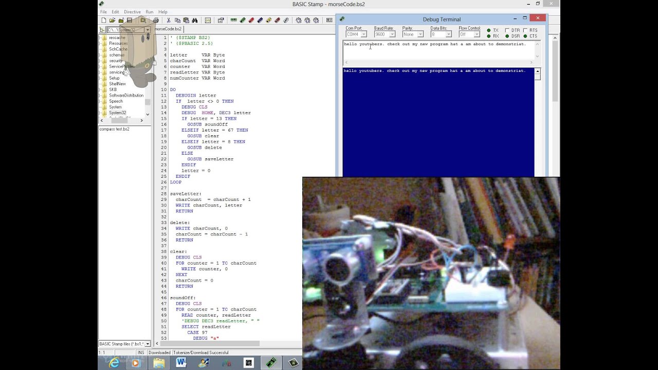 Morse Code on the Boe Bot - YouTube