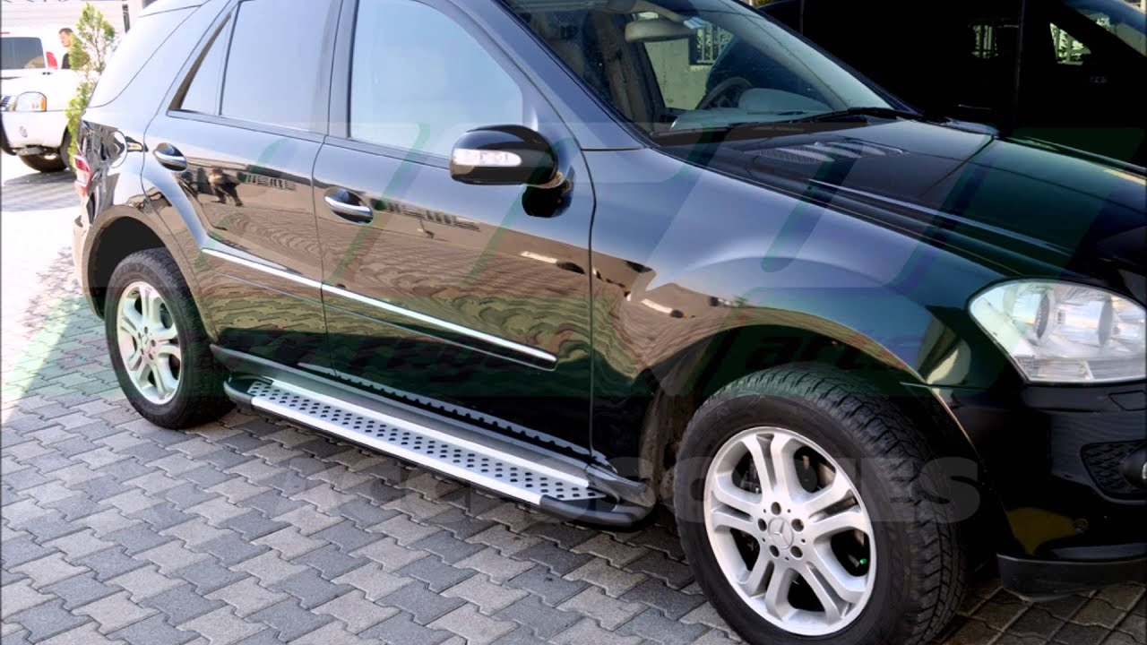 MERCEDES ML W164 06-12 SIDE STEPS RUNNING BOARD - YouTube