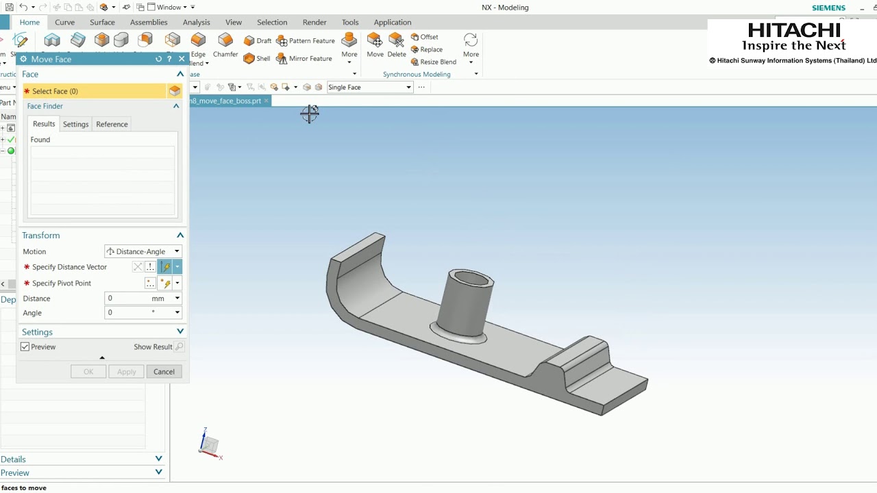 Essential for NX Designer EP 37 Move Face - YouTube