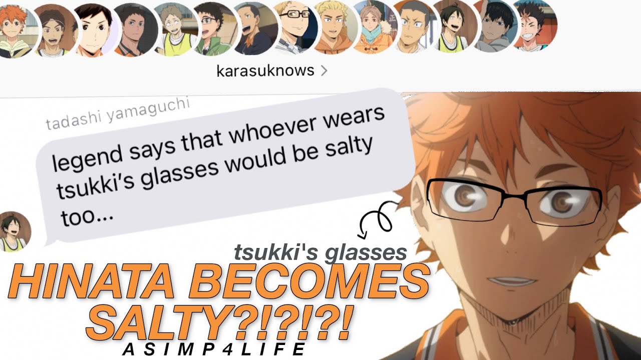 Haikyuu Texts Hinata Becomes Salty Chaotic Youtube