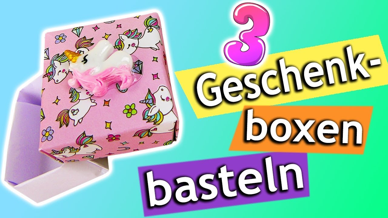 Kleine Geschenkboxen basteln | Origamibox mit Deckel | DIY für Kinder ...
