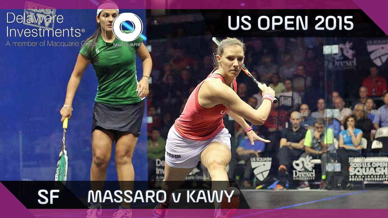 Squash: Delaware Investments US Open 2015 - SF Highlights - Massaro v Kawy - YouTube