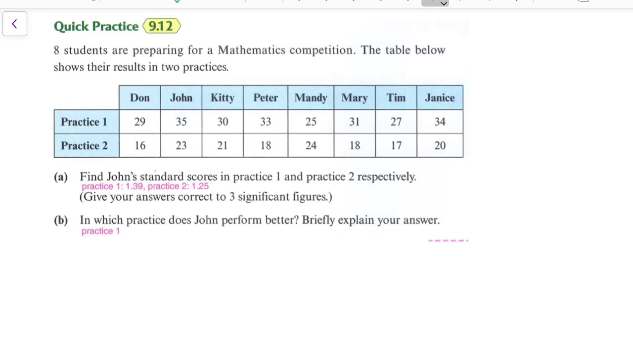 (42) Ch9.6A Standard Score QP9.12-9.13 - YouTube