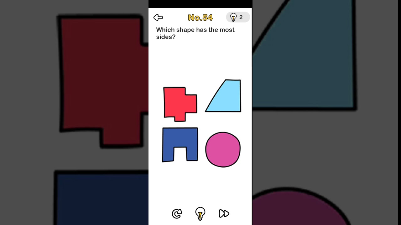 Brain out : No. 54 - Which shape has the most sides? - YouTube