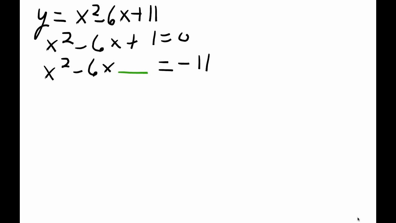 Completing the Square and Vertex Form - YouTube