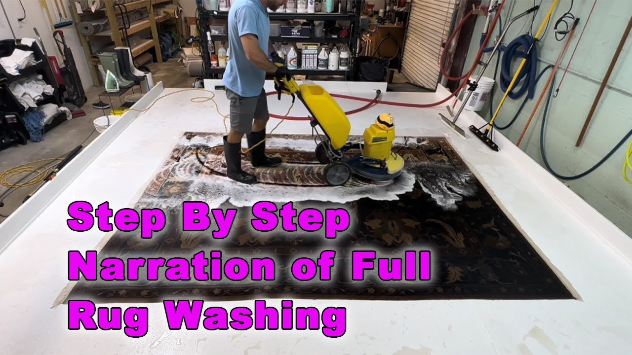 Setp by step rug cleaning | Full Narration - YouTube