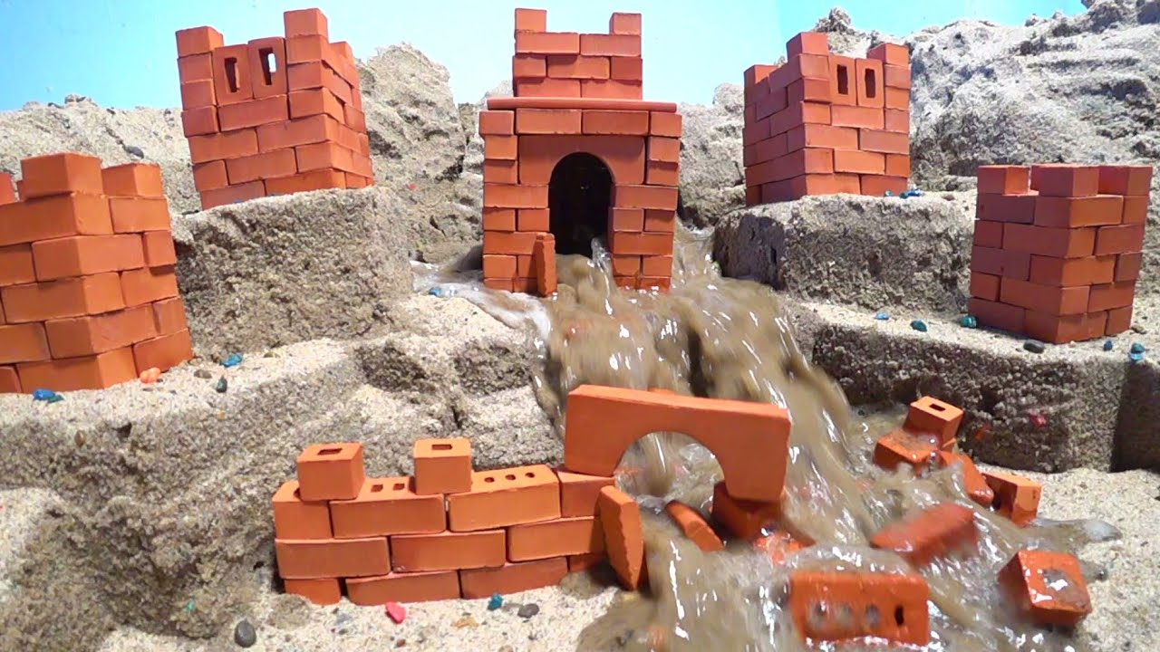 DAM BREACH AND CASTLE FROM MINI BRICKS - YouTube
