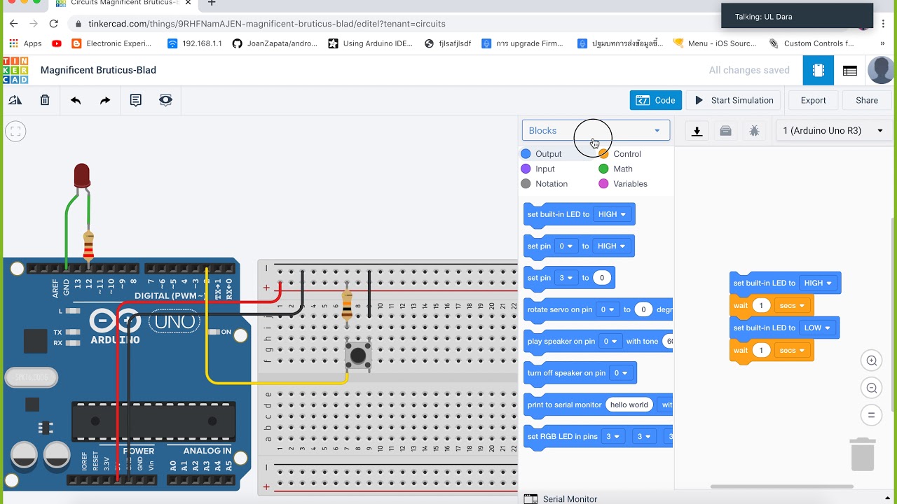 digitalRead Button and LED output - YouTube