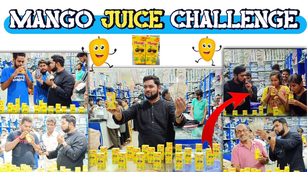 Mango Juice Challenge 🤣🤩😋 || Summer Mango Juice Challenge || Mango ...
