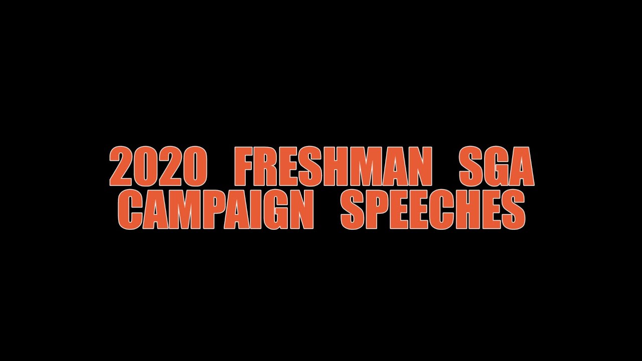 2020 Freshman SGA Speeches - YouTube