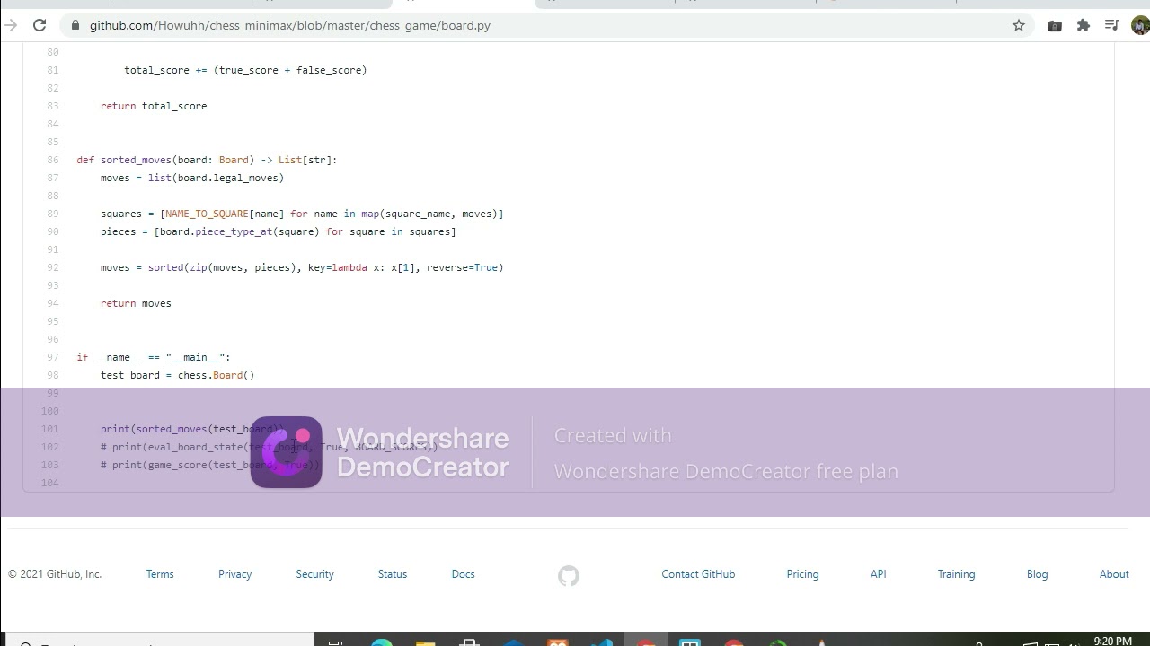 Chess Game using Minimax Algorithm - YouTube
