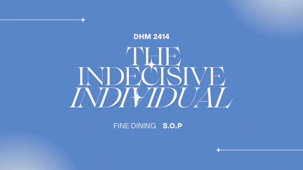 THE INDECISIVE INDIVIDUAL (DHM 2414) - YouTube