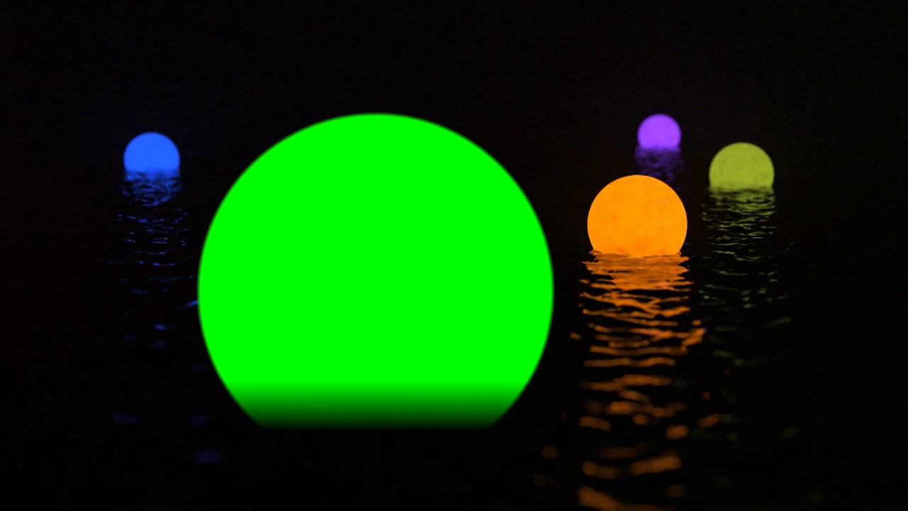 Lights in water - Green screen round frame - Copyright free - YouTube